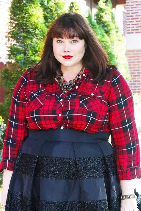 Plus Size Holiday Style Party Plaid