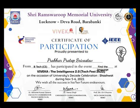 Prakhar Pratap Srivastava On Linkedin Participated In Techfest