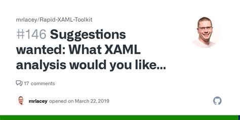 Suggestions Wanted What XAML Analysis Would You Like To See Issue Mrlacey Rapid XAML