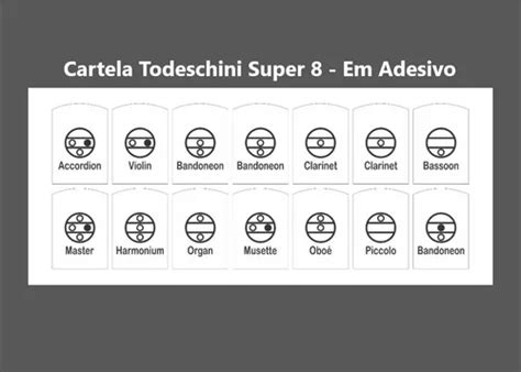 Cartela Branca Todeschini Para Registro Super 8 Em Adesivo Mercadolivre