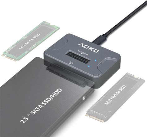 Aoko Nvme To Usb 3 2 10gbps Ssd Reader Docking Station Portable M 2 Ssd To Usb