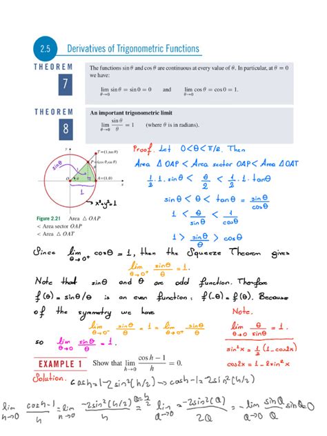 2 5 derivatives of trigonometric functions pdf trigonometric