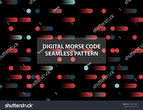Digital Morse Code Seamless Pattern Visualization Stock Vector Royalty Free 1253325676