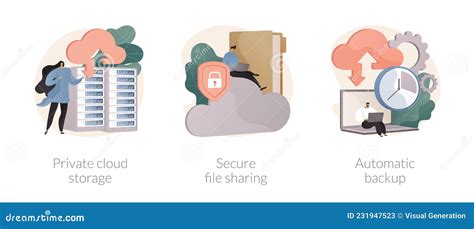 Database Security Abstract Concept Vector Illustrations