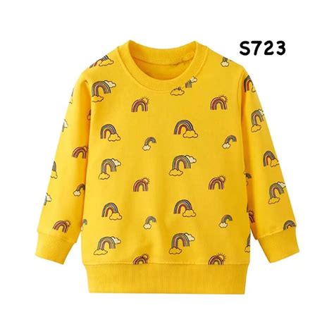 تیشرت بچگانه آستین بلند رنگین کمان 100 نخی ضد حساسیت نی نی لند