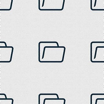 Vector Seamless Pattern Of Folder Icon Symbol On Gray Background Vector