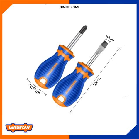Wadfow By Winland 2pcs Mini Screwdriver Set Sl6 5 X 38mm Ph2 X 38 Cr