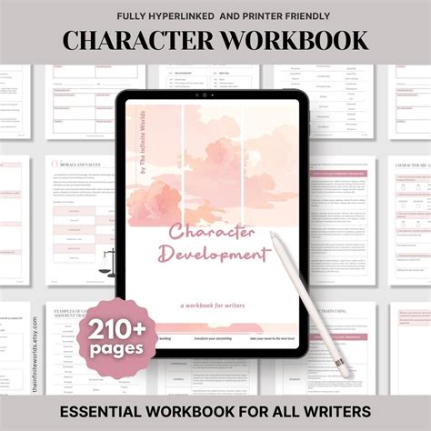 Character Workbook Digital Printable Character Planner Novel Writing