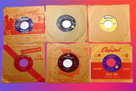 Six Vintage 1960s 45 Rpm Records Etsy