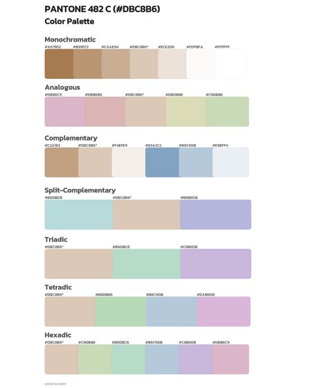 Pantone 482 C Color Palettes