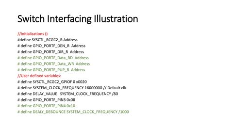 Input Output Interfacing For LED And Switch PPTX