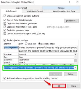 How To Insert Whole Paragraphs Or Text Snippets Using Shortcuts In Word