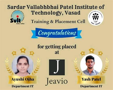 sardar vallabhbhai patel institute of technology vasad on linkedin