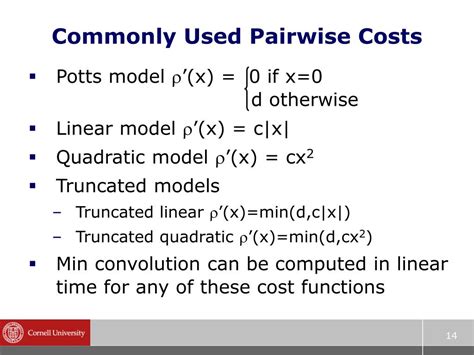 Ppt Linear Time Methods For Propagating Beliefs Min Convolution Distance Transforms And Box