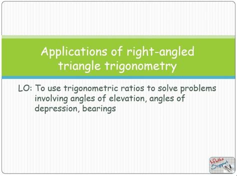 Maths Ibaa 3 31 Applications Of Right Angled Trigonometry