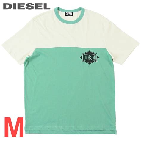 【楽天市場】【30 Offクーポンあり】 Diesel ディーゼル メンズ カラー切替 ロゴプリント 半袖tシャツ カットソー【t Just Yoke】【サイズm】【メロングリーン】die M