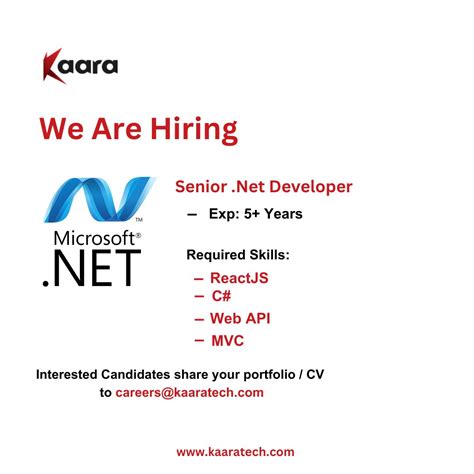 Kaara On Linkedin Kaaratech Dotnet Reat Csharp Mvc Technicaljobs