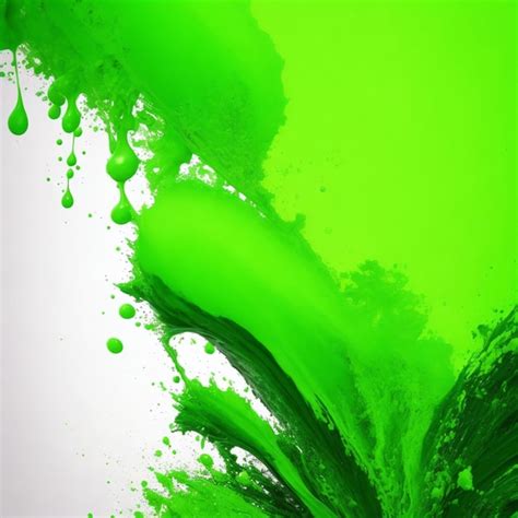 Premium Ai Image Green Splash
