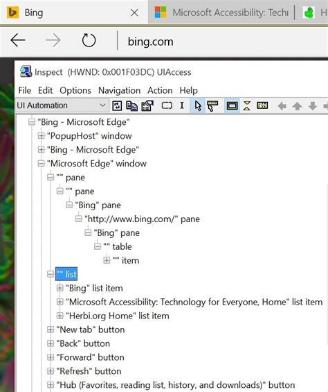 microsoft edge get window url and title stack overflow