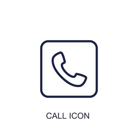 Premium Vector Call Icon White Background
