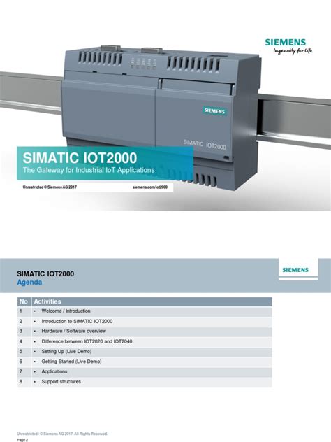Simatic Iot2000 The Gateway For Industrial Iot Applications Pdf