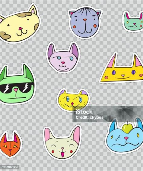 킷 티와 패치 배지 벡터 일러스트 레이 션에 고립 된 투명 한 배경입니다 만화 80 S90의 만화 스타일에 스티커 핀 패치의 팩을 설정 합니다 개성 개념에 대한 스톡 벡터