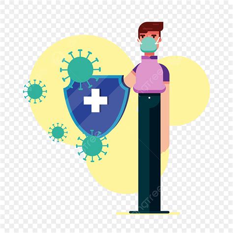 싸우는 코로나 바이러스 코비드 키 큰 가이 Characterl 쉴드 투명 Png 그림 싸움 코로나 바이러스 코로나 Png 일러스트 및 벡터 에 대한 무료 다운로드
