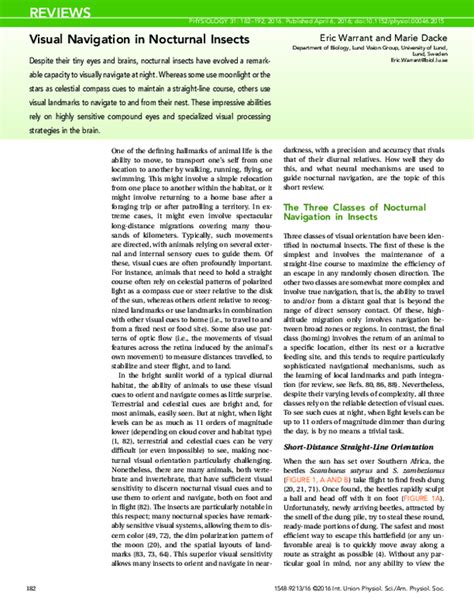 pdf visual navigation in nocturnal insects