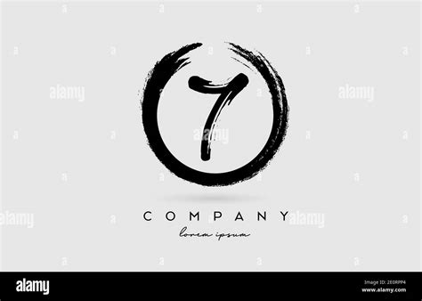 Grunge Number 7 Logo Icon Vintage Design For Business And Company In