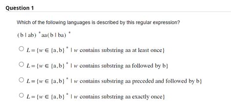 Solved Which Of The Following Finite Automata Recognizes L
