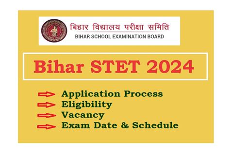 Bihar Stet 2024 Notification Eligibility Bseb Stet Online Application