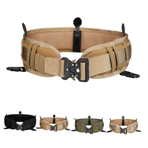 남성용 밀리터리 전술 벨트 몰리 전투 벨트 에어소프트 육군 전투 야외 Cs 사냥 페인트볼 패딩 허리 벨트 세트 조절 가능 Aliexpress