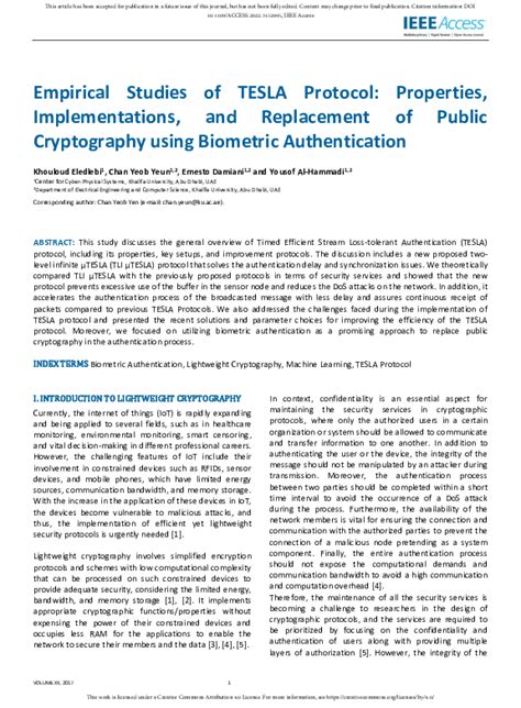 Pdf Empirical Studies Of Tesla Protocol Properties Implementations And Replacement Of
