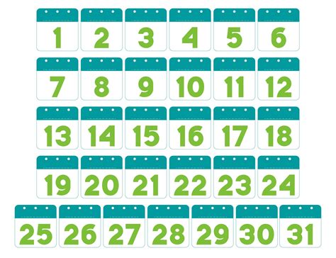 Christmas Numbers 1 To 31 13 Free Pdf Printables Printablee