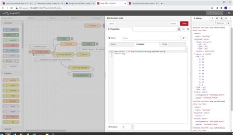 Trying To Get Data From Ascii To A String General Node Red Forum