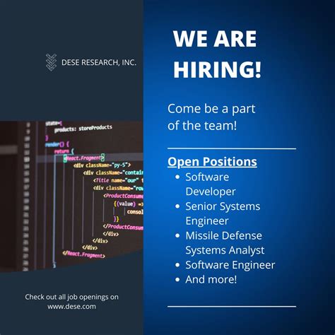 Dese Research Inc On Linkedin Hiring