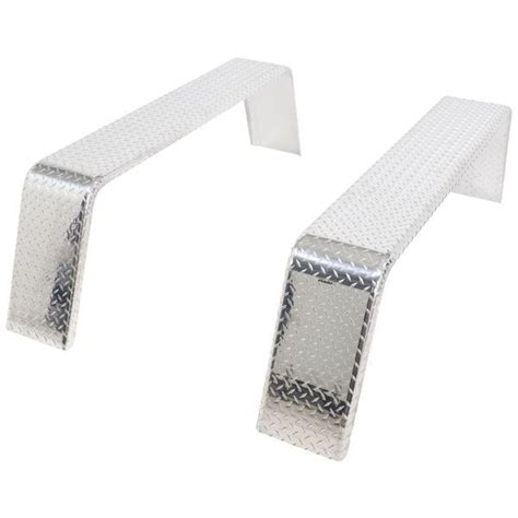 Tandem Axle Jeep Style Trailer Fenders Diamond Plate Aluminum Qty 2