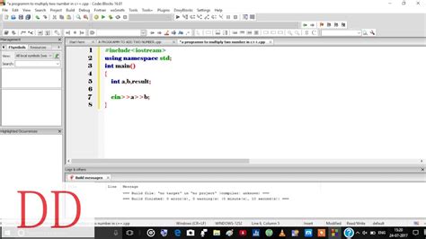 A Programm To Multiply Two Number In C Codeblockmp4 Youtube