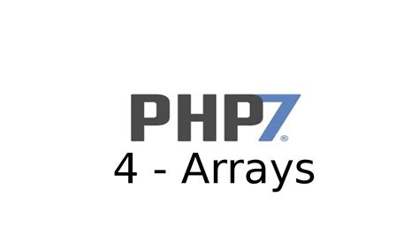 4 Tutorial De Php7 Arrays Youtube
