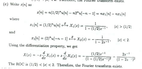 Homework Determine The Z Transform For The Following Sequence N