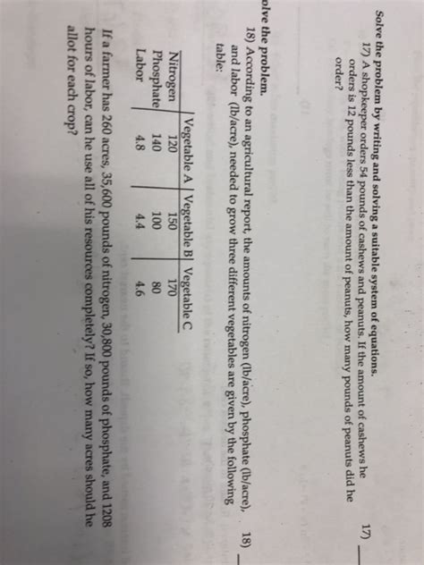 Solved Solve The Problem By Writing And Solving A Suitable