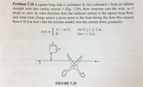solved problem 7 18 a square loop side a resistance r