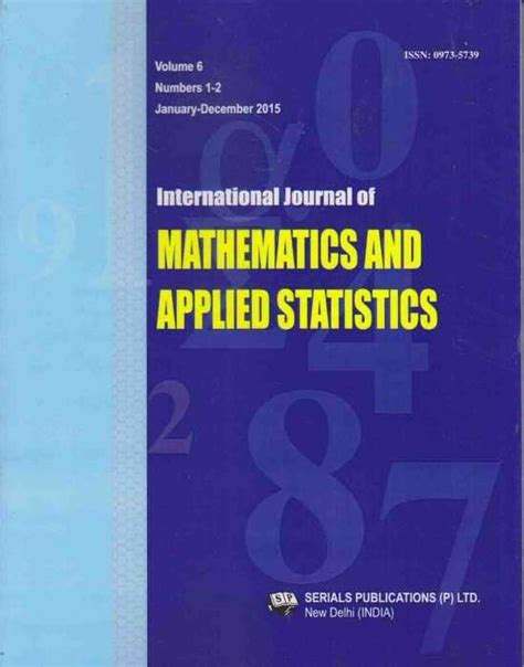 Buy International Journal Of Mathematics And Applied Statistics