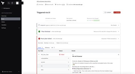 Wiz + Hashicorp: Integration with Terraform Run Tasks | Wiz Blog