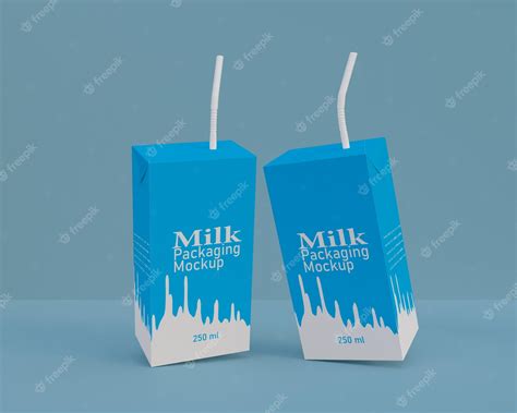우유 포장 모형 프리미엄 Psd 파일