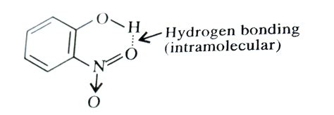 O Nitrophenol Shows Intermolecular H Bonding
