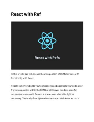 React With Ref Pdf Web Development Internet