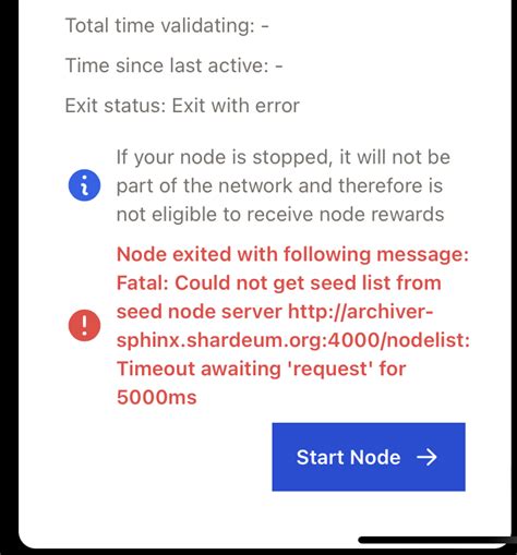 Validator Stopped Error ```fatal Could Not Get Seed List From Seed