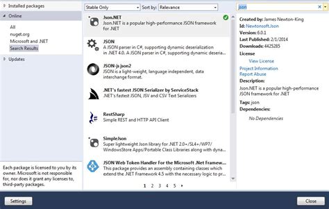 C How Do I Use Json Net In My Class After Installing It With NuGet Stack Overflow