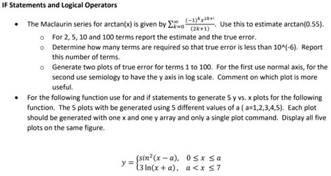 Solved Use Matlab To Complete The Following Two Tasks Each